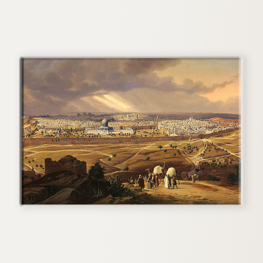 View of Jerusalem from the Mount of Olives - By Hubert Sattler | MUR Gallery
